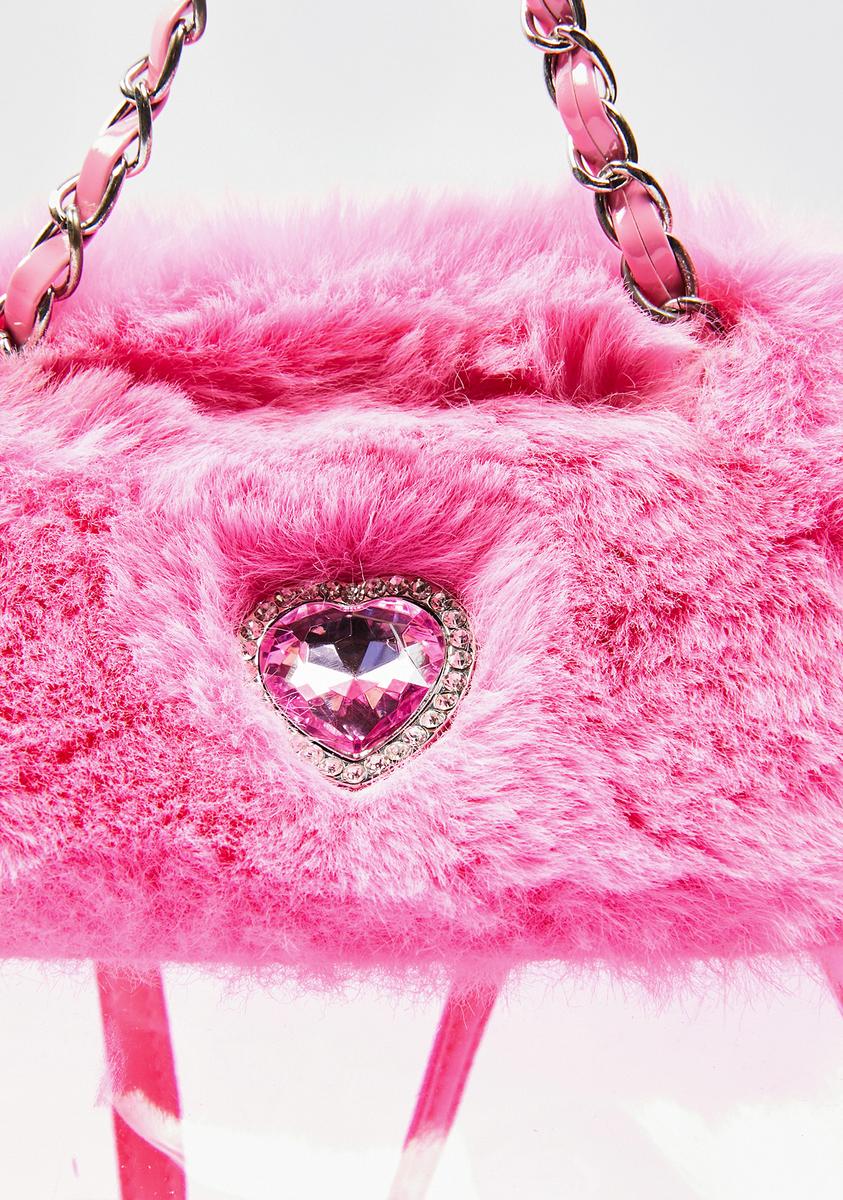 Sugar Thrillz Furry And Clear Mini Backpack - Pink – Dolls Kill