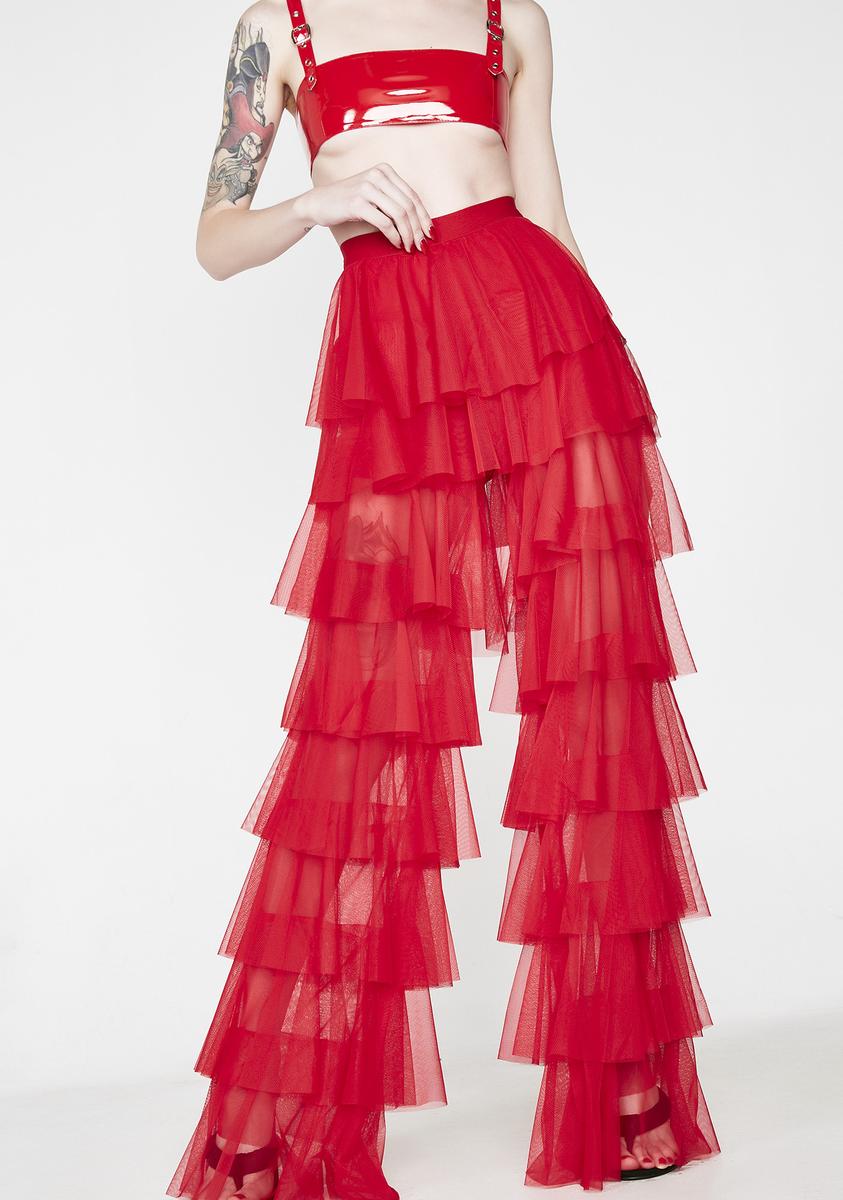 Red Tulle Ruffle Pants – Dolls Kill