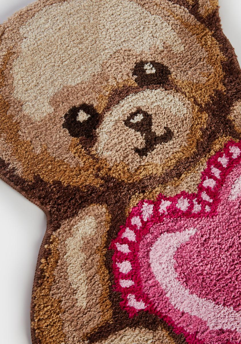 Dolls Home Teddy Bear Heart Bedroom Rug - Brown – Dolls Kill