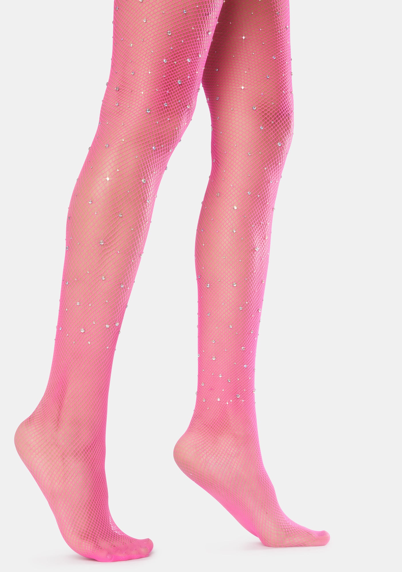 Sparkle Pearl Embellished Fishnet Tights - Hot Pink – Dolls Kill
