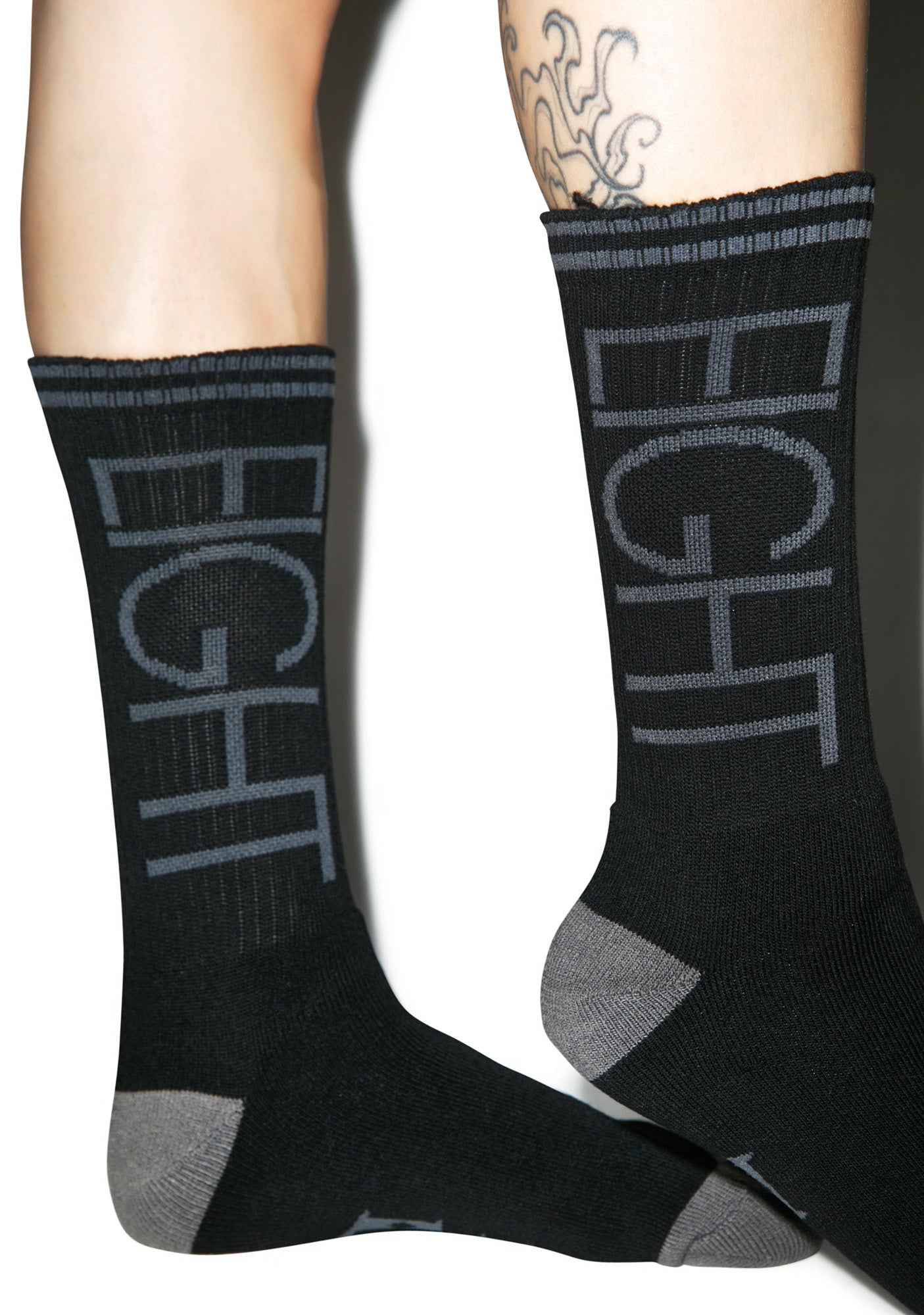 Flip Black/Grey Socks – Dolls Kill