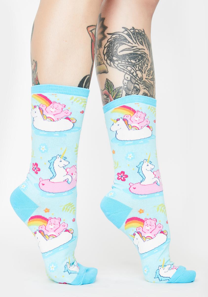 Socksmith Design Blue Believe Crew Socks – Dolls Kill