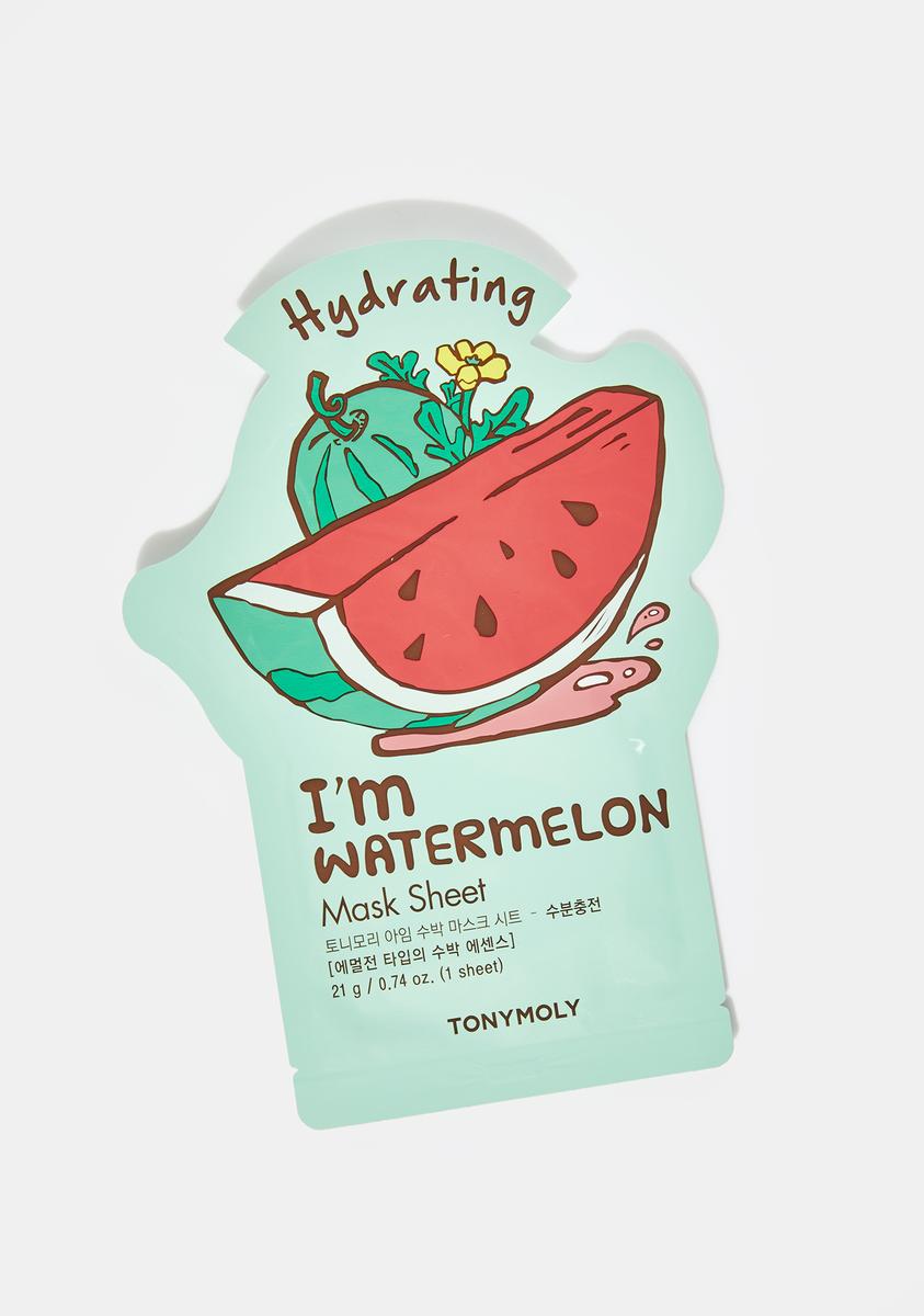 TONYMOLY Watermelon Hydrating Soothing Face Mask Sheet - Teal/Red ...